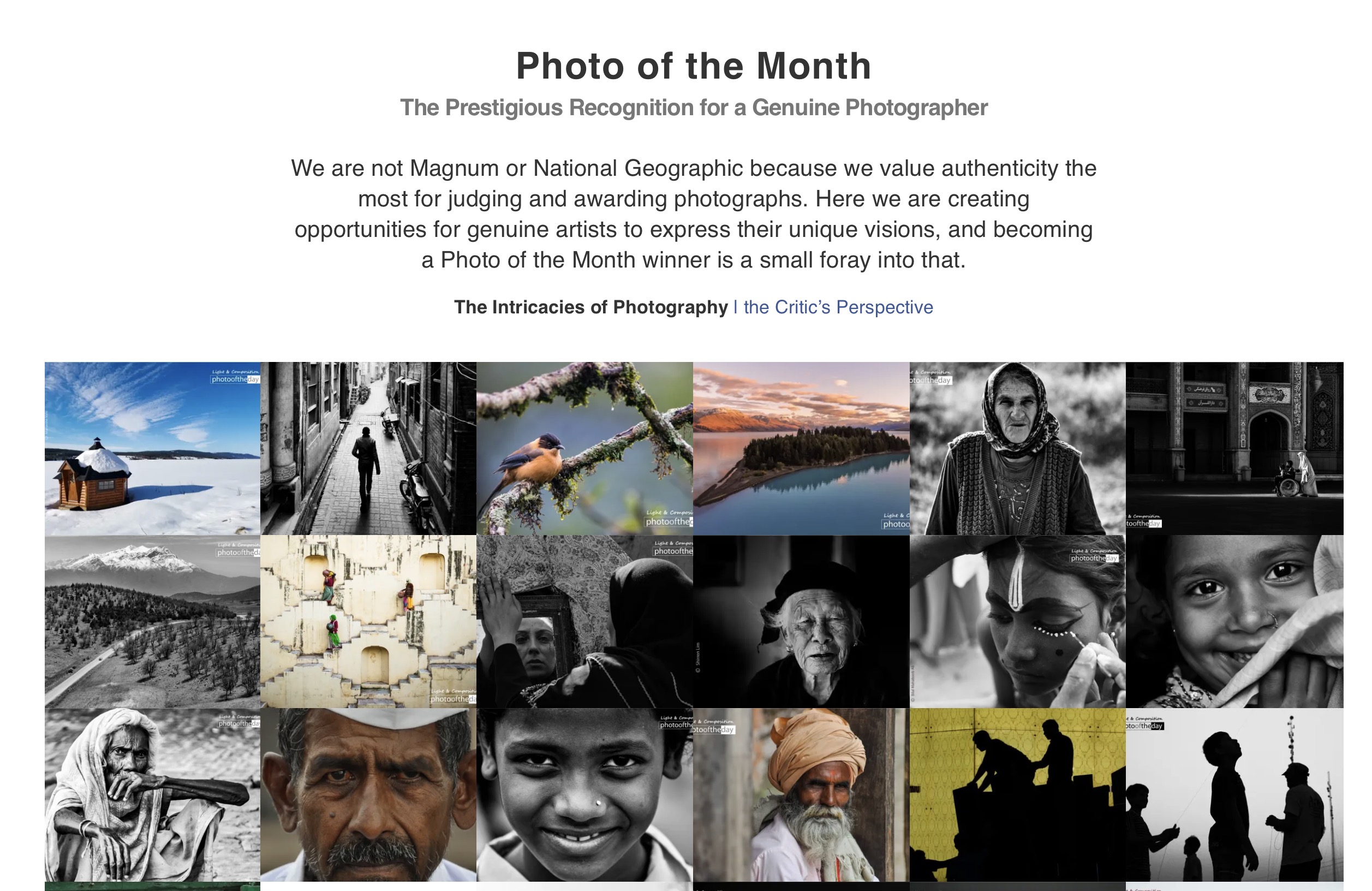 Photo of the Month | Photography Awards | Light & Composition University